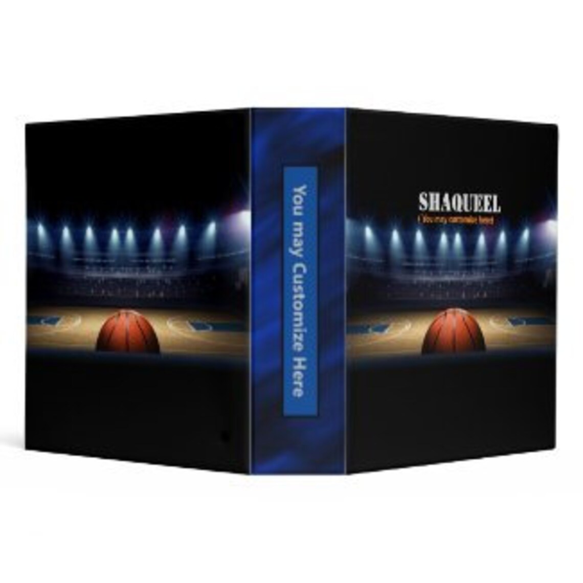 Personalized Kids Basketball Fan School Binder Customizable Basketball ...