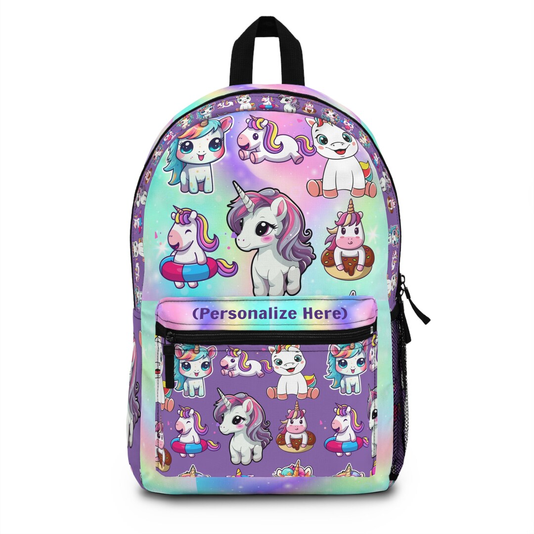 Personalized Kids Unicorn 3 Backpack / Back to School Unicorn Bageaster ...