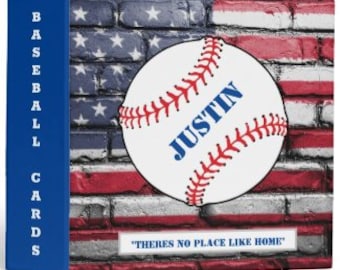 Personalized Kids Baseball Card Binder baseball Card - Etsy
