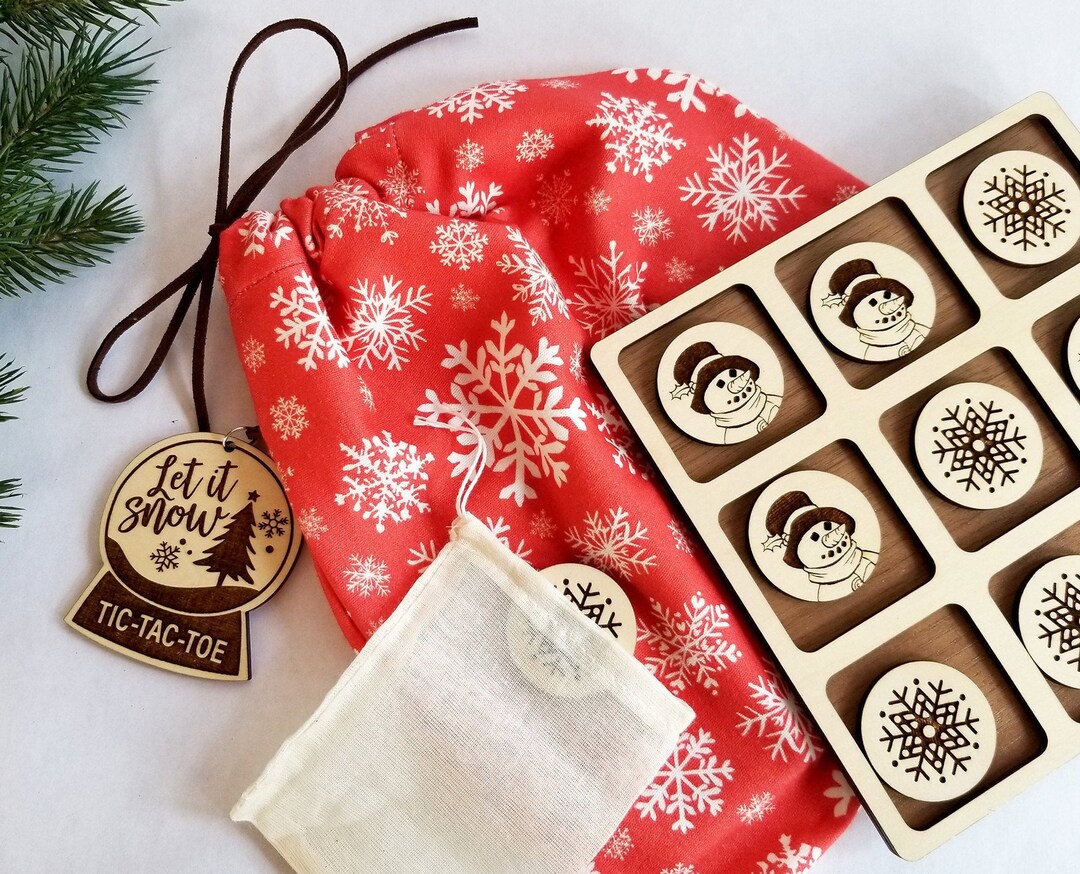 Let It Snow Tic Tac Toe Game / Children's Wood Toy / Tic Tac Toe Game ...