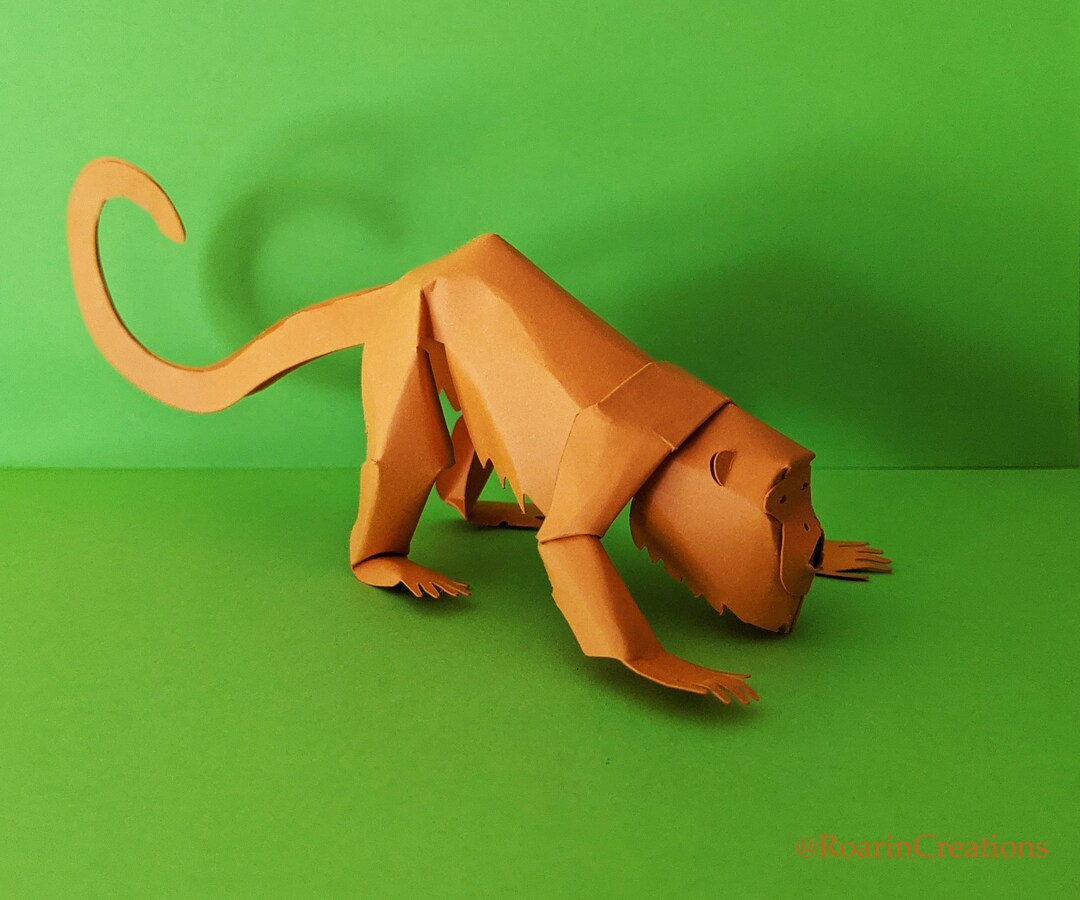 Howler Monkey DIY Papercraft Puzzle Cardstock Kit, Unique Gift for ...