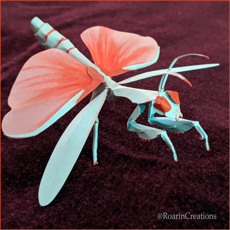 Praying Mantis DIY Digital Papercraft Cricut Cutting Machine | Etsy