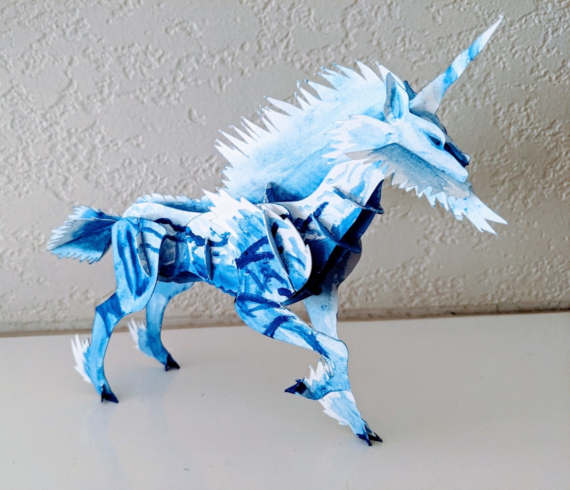 Buy Kirin Unicorn DIY Papercraft Fantasy Puzzle Cardstock Kit Online in ...