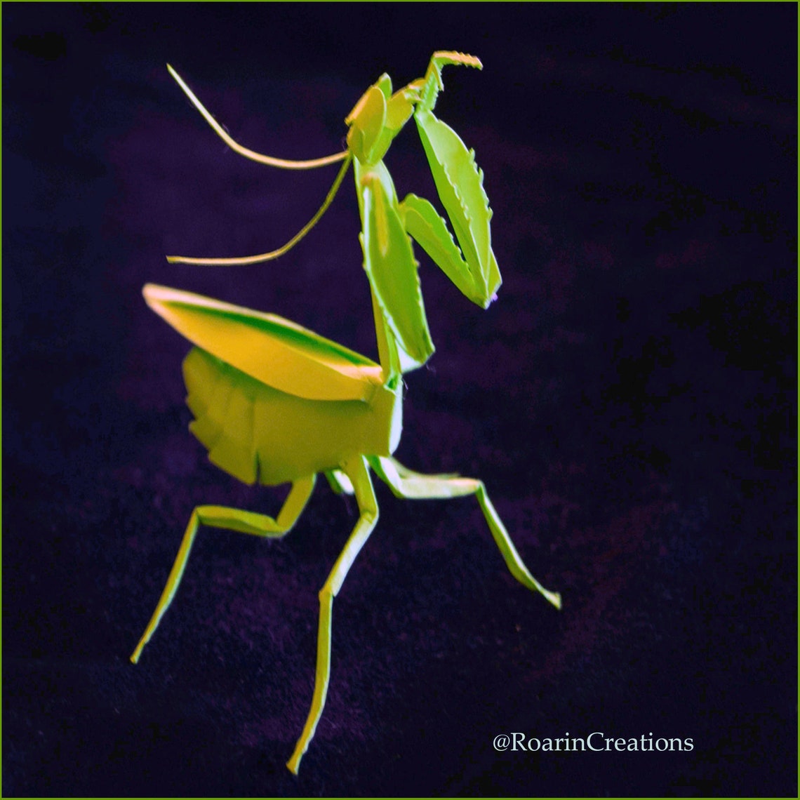 Praying Mantis DIY Digital Papercraft Cricut Cutting Machine - Etsy