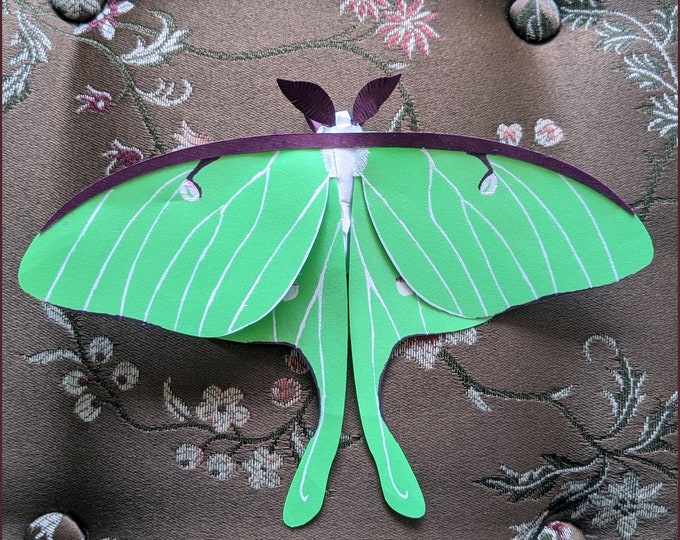 Papercraft 3D Moth | Paper Emperor Moth | Paper Bug Insect | DIY ...