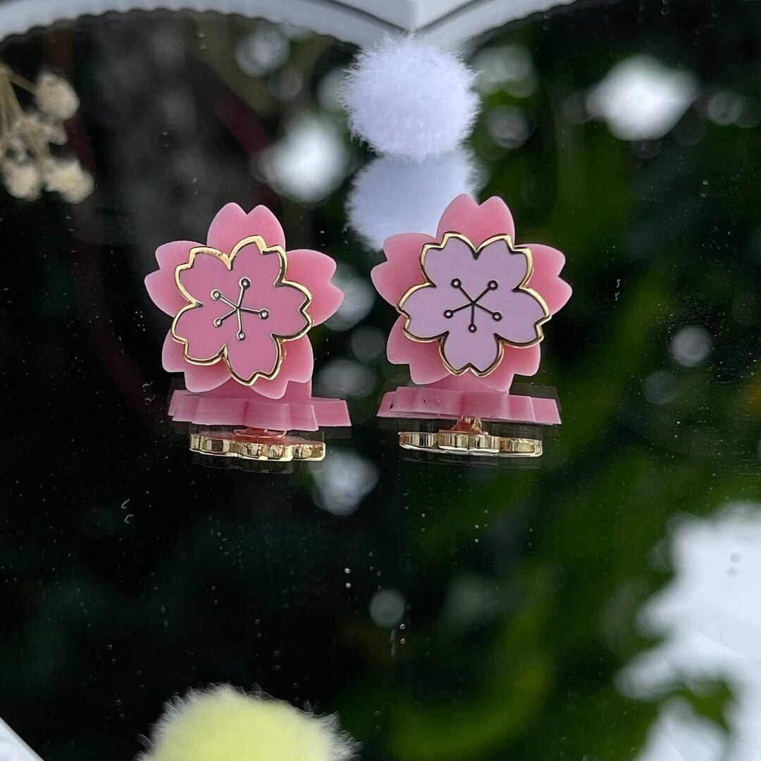 Mini Cherry Blossom Enamel Pins- Sakura Enamel Pins- Cute Mini Pin Set ...
