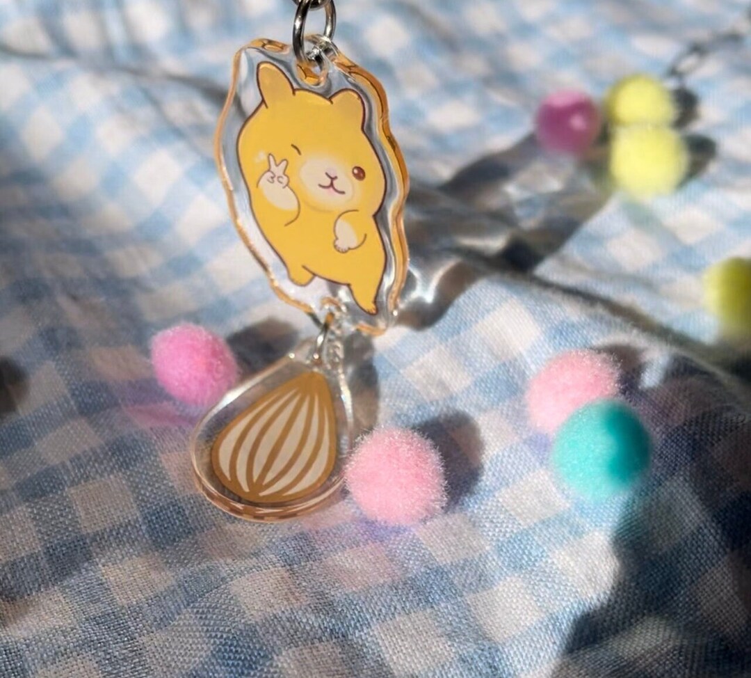 Hamster Meme Acrylic Keychain- Cute Hamster Peace Art Keychain- Hamster ...