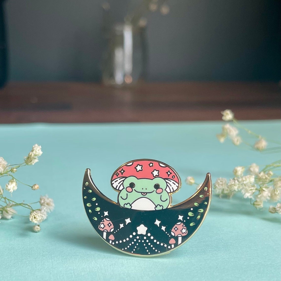 Celestial Frog and Moon Enamel Pin Frog Pins Kawaii Frog - Etsy