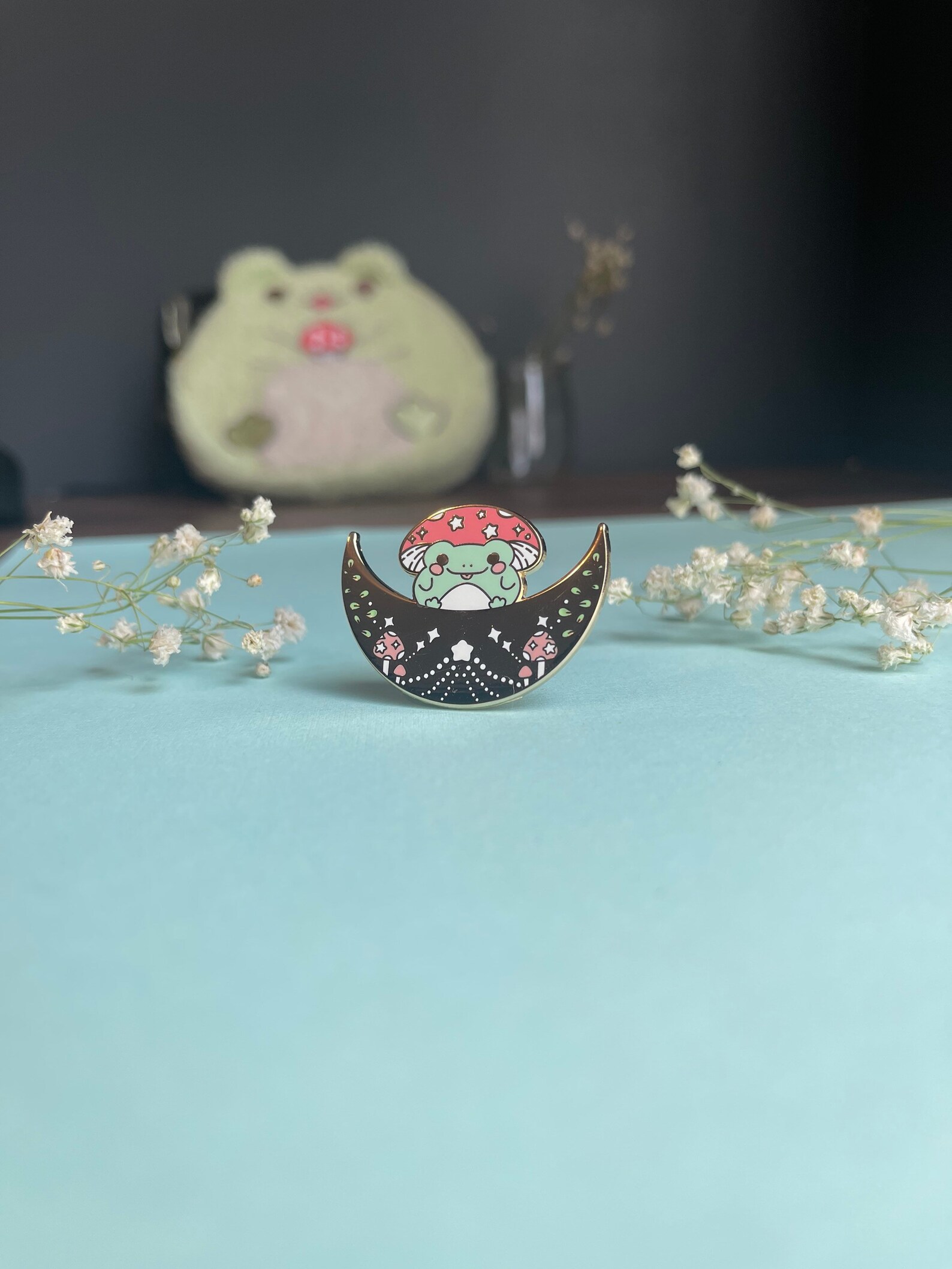 Celestial Frog and Moon Enamel Pin Frog Pins Kawaii Frog - Etsy