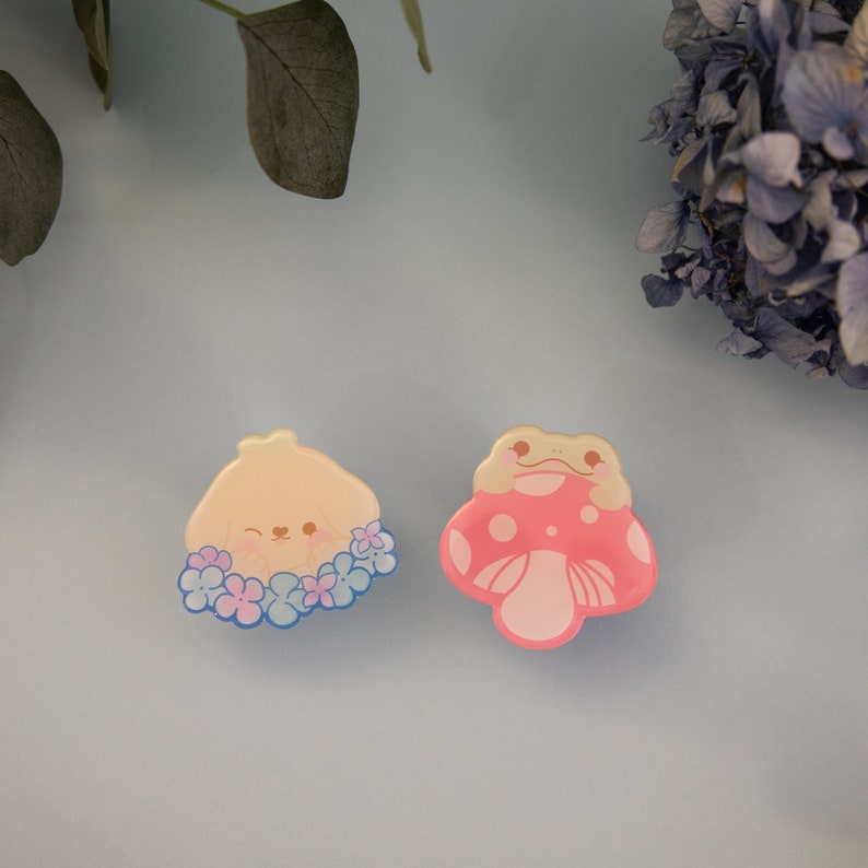 Froggo Mushroom Phone Grip-cute Phone Holder Frog Art-cute - Etsy