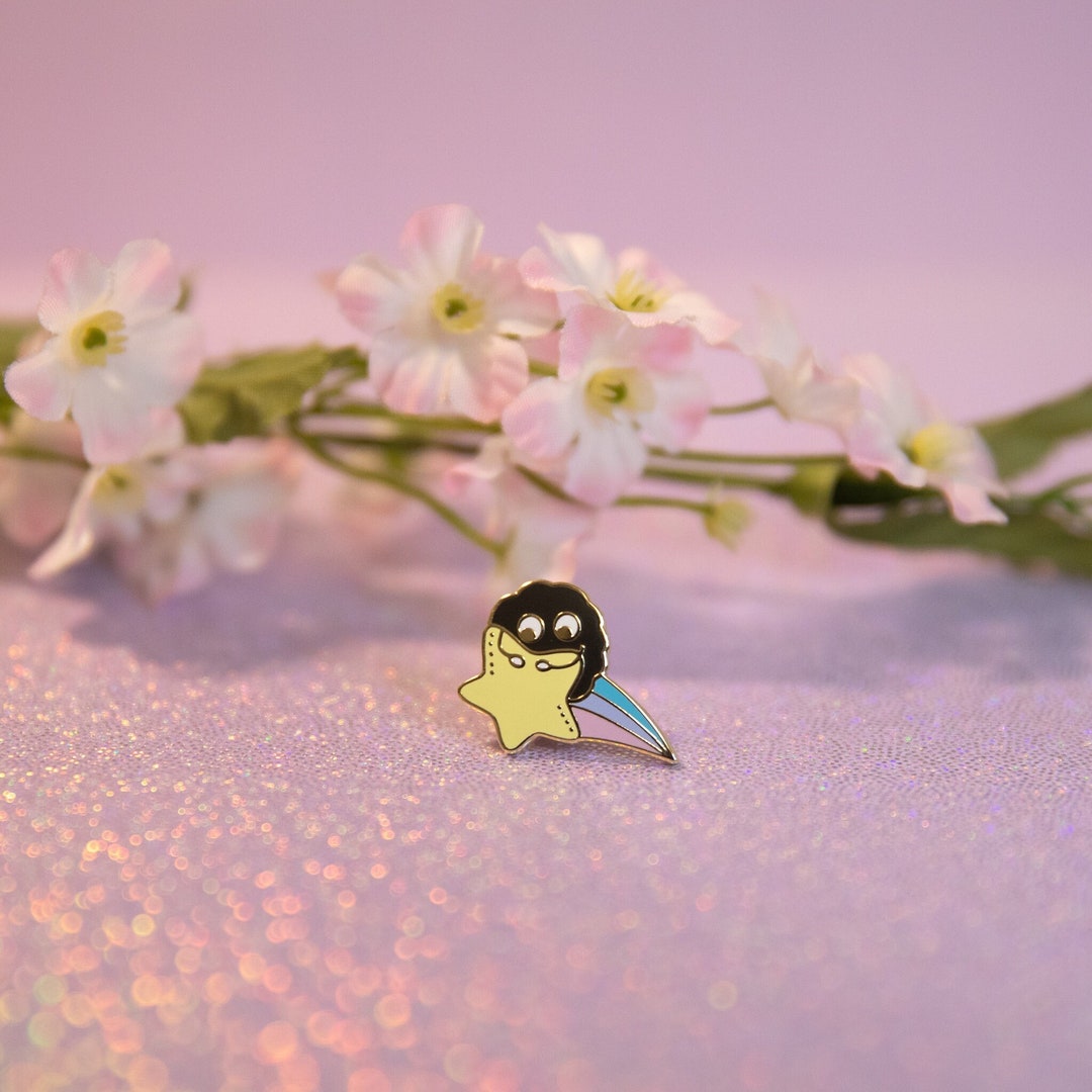 Kawaii Dust Ball/ Sprite Shooting Star Enamel Pin- Japanese Spirit ...