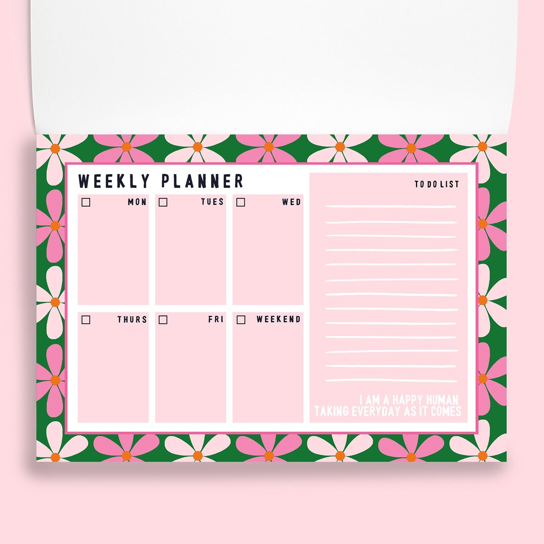 Happy Human Weekly Planner - Etsy
