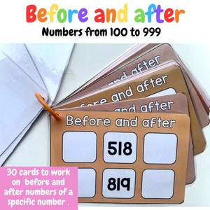 Before and After Numbers - Hundreds (from 100 to 999) - Etsy