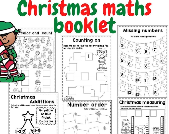 Christmas MATHS Booklet for Early Years - Etsy