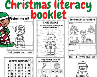 Christmas LITERACY Booklet for Early Years - Etsy