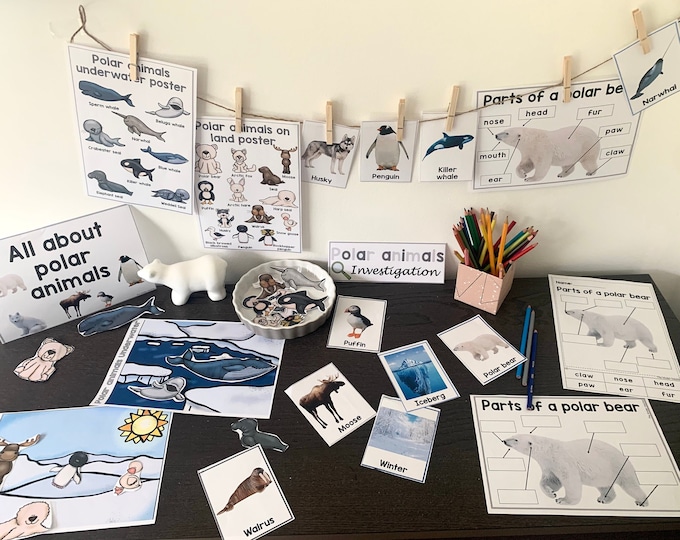 Arctic Animals Toddler Busy Book Printable, Learning Binder ...