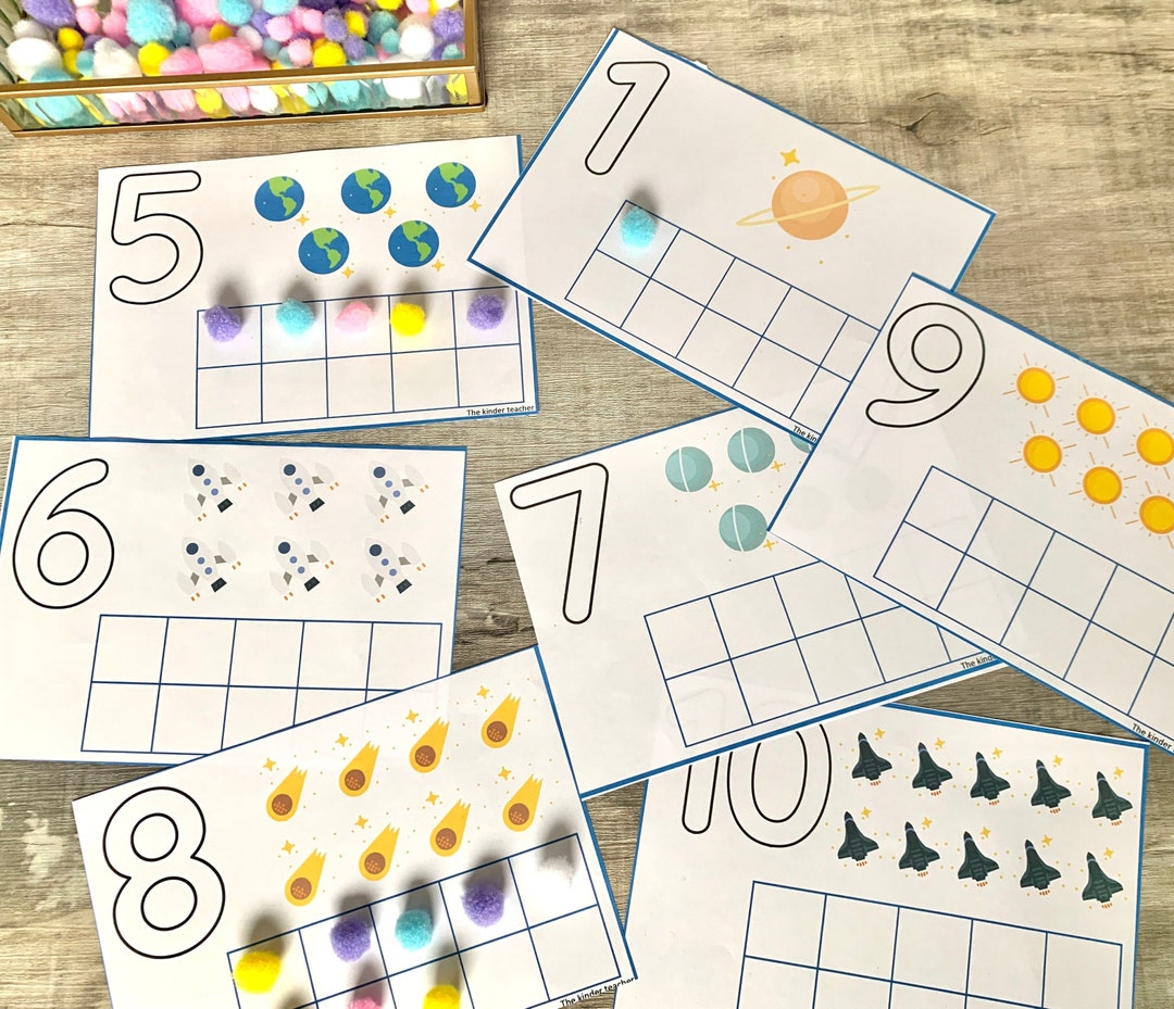 Ten Frame Cards - Space - Etsy