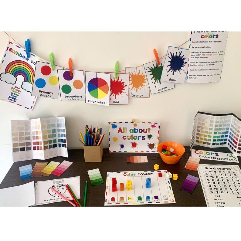 All About Colours - Investigation Science Area - EYFS - Early Years - Etsy