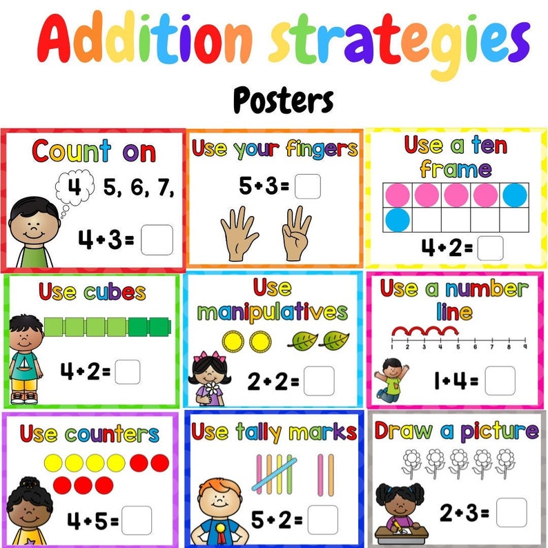 Addition Strategies Posters - Etsy