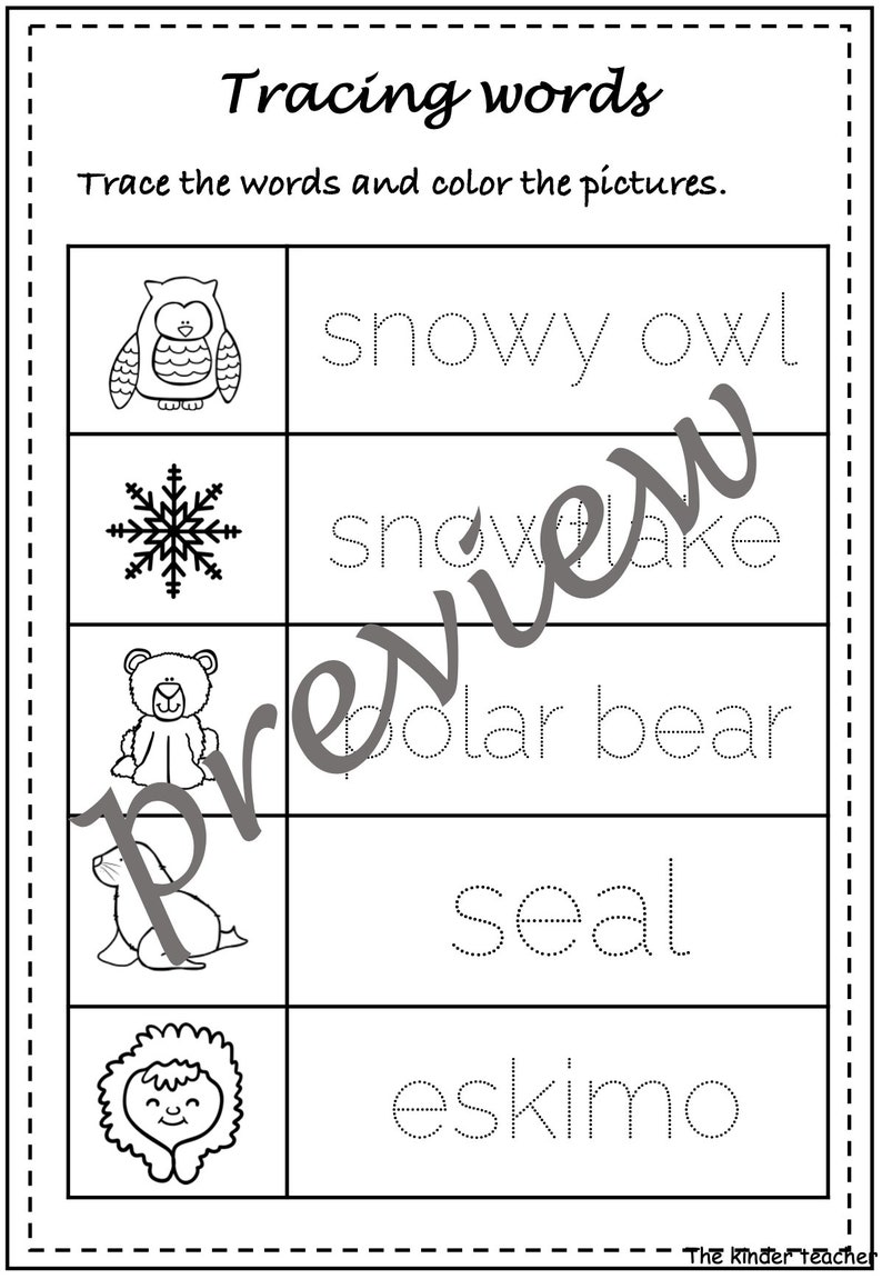 Polar Animals Activity Booklet - Etsy