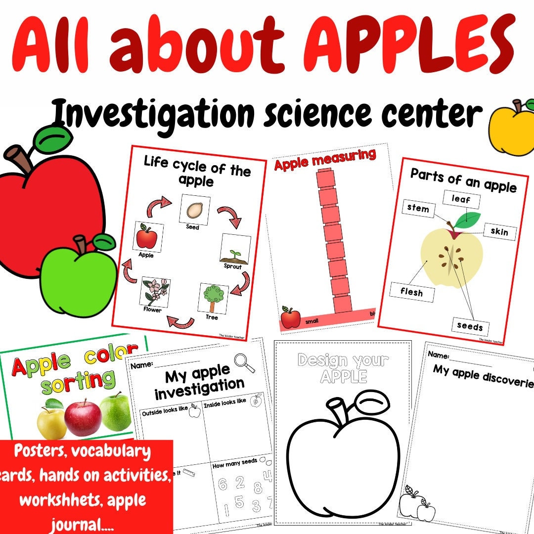 All About Apples - Investigation Science Center for Preschool - Etsy
