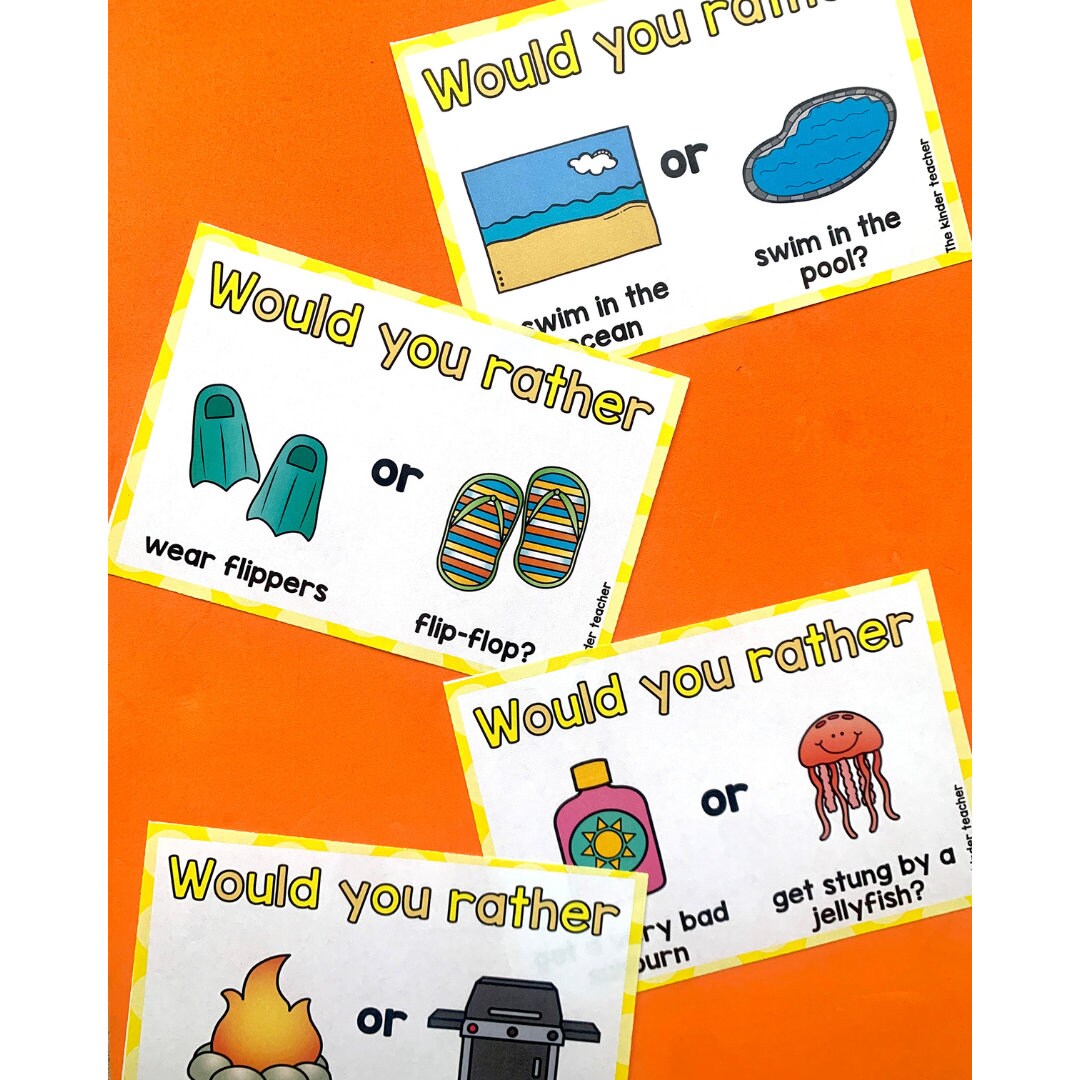 Would You Rather Question Cards - SUMMER - Etsy
