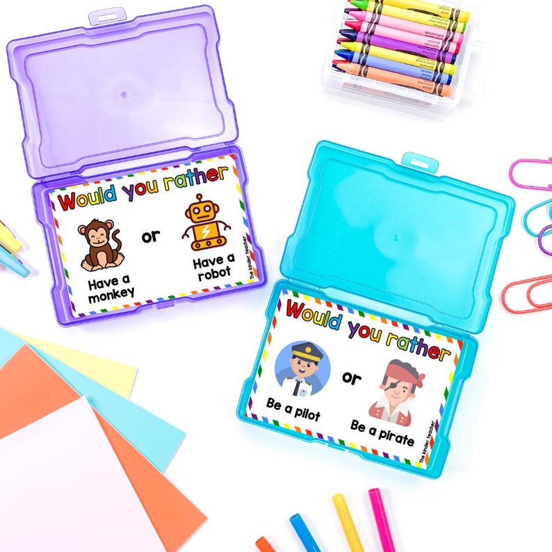 Would You Rather Questions! 40 Cards - Kindergarten, First Grade - Etsy