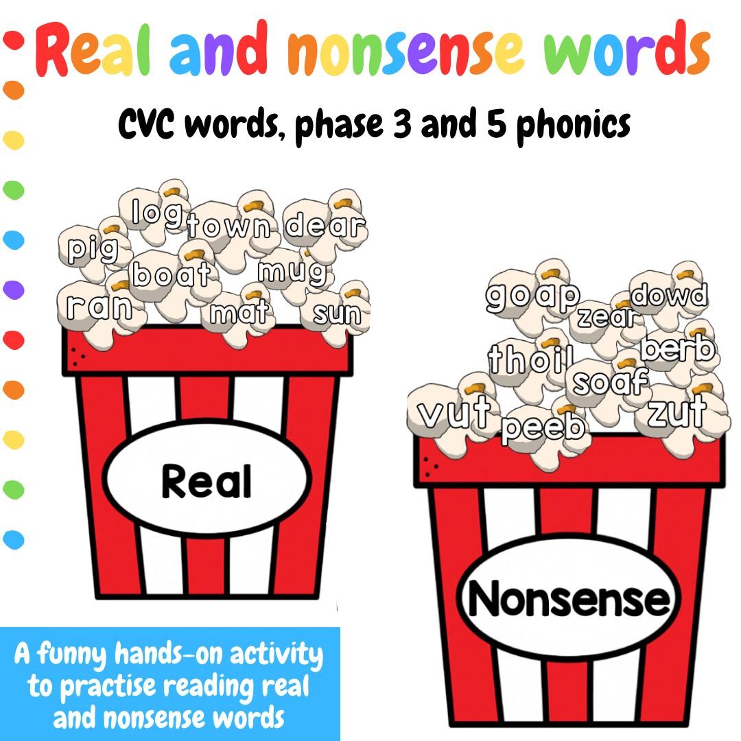 Real and Nonsense Words - Screening Phonics Check - Early Reading ...