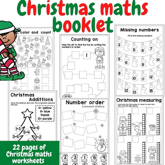 Christmas MATHS Booklet for Early Years - Etsy