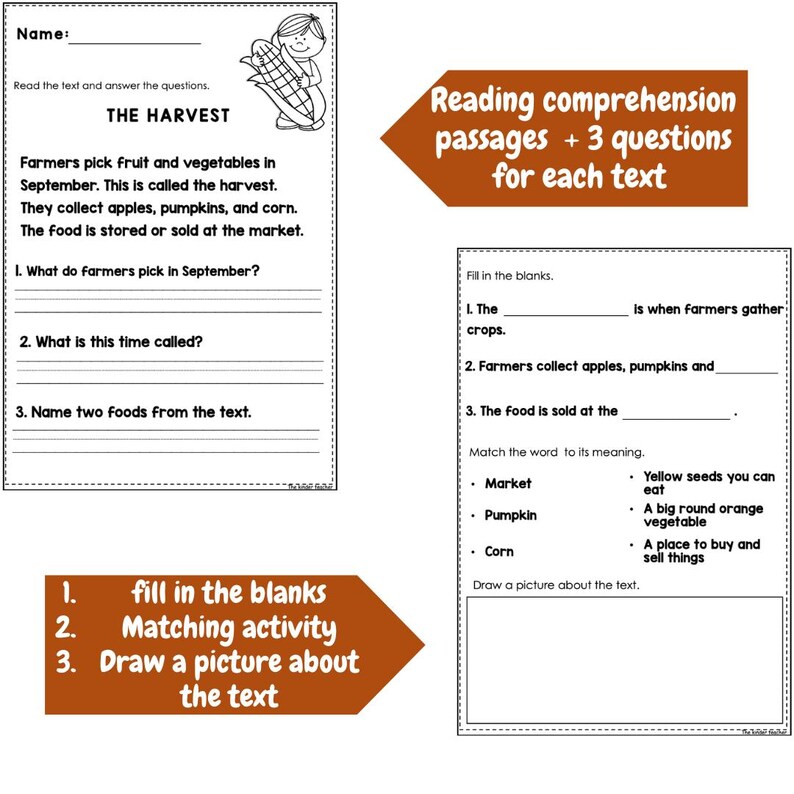 Seasonal Reading Comprehension BUNDLE Passages for Year 1 and Reception ...
