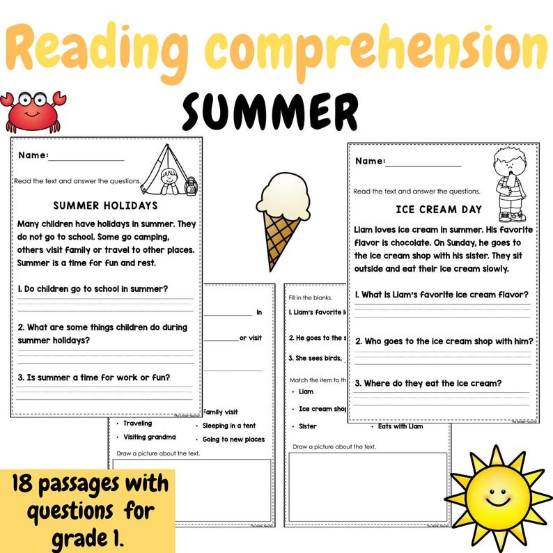 Seasonal Reading Comprehension BUNDLE Passages for Year 1 and Reception ...
