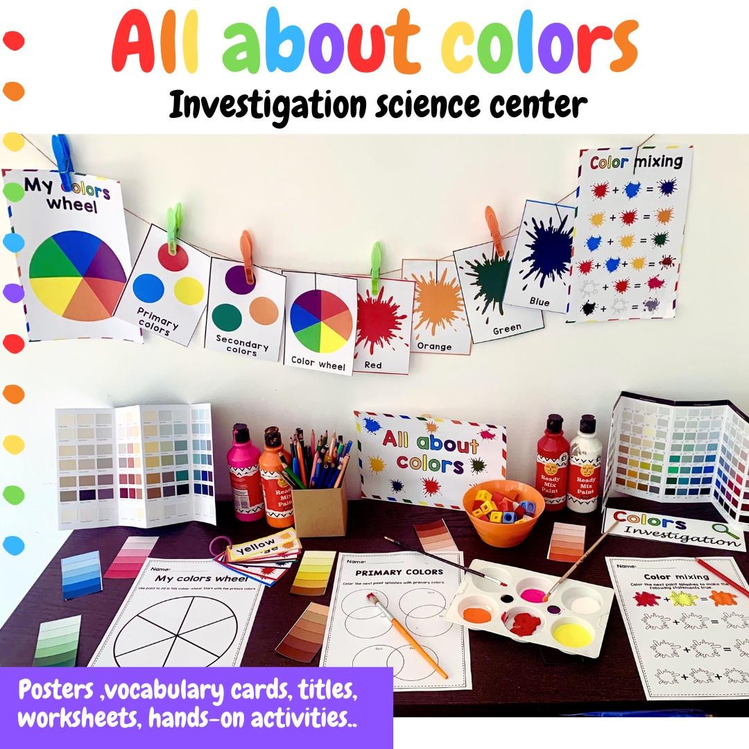 All About Colours - Investigation Science Area - EYFS - Early Years - Etsy
