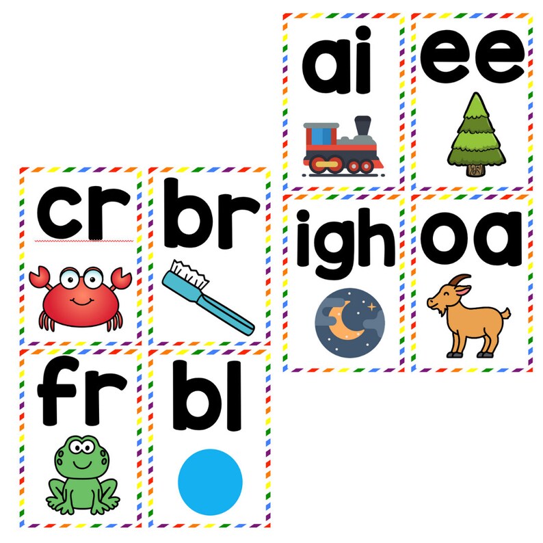 Phonics Flashcards - Phase 2, 3, 4 and 5 - Etsy