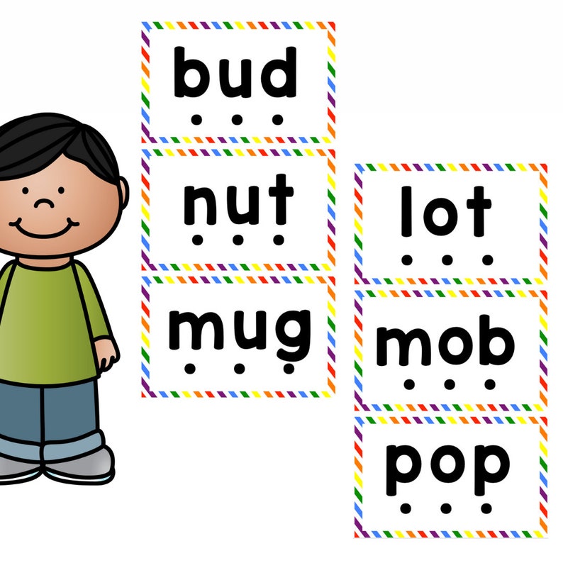CVC Words Flashcards - Etsy