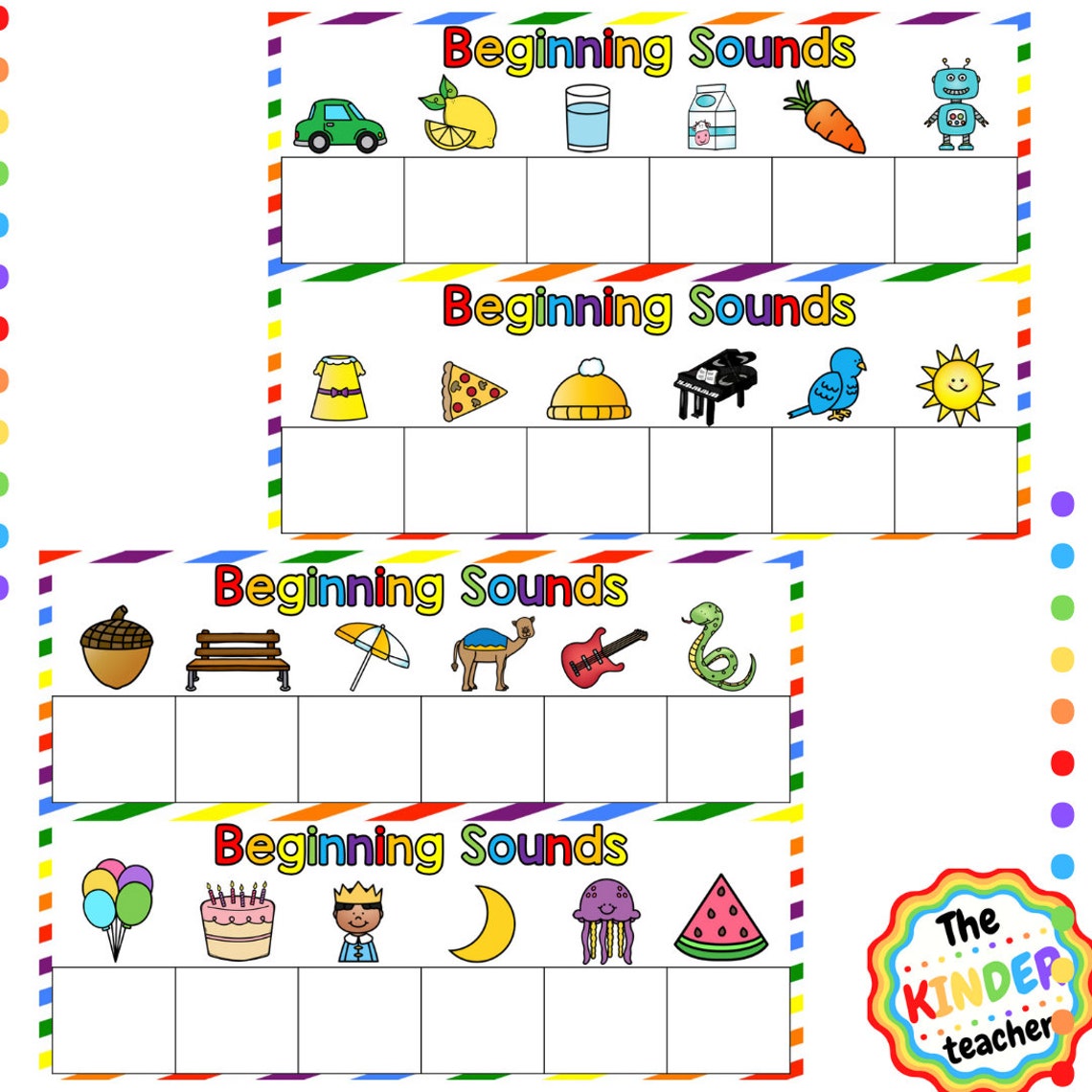 Beginning Sounds Mats - Etsy