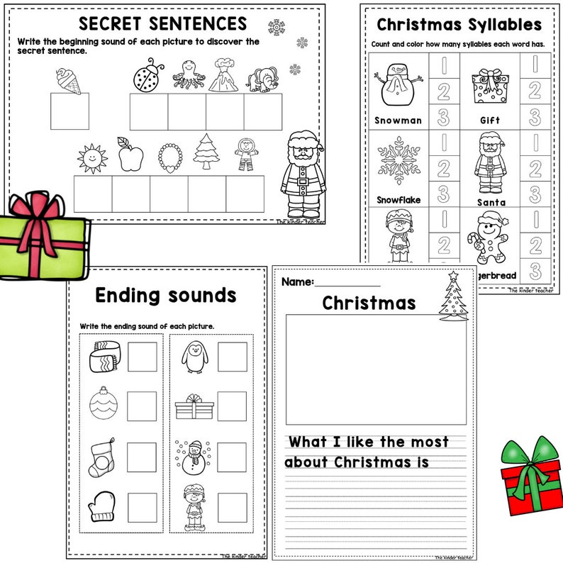 Christmas LITERACY Booklet for Early Years - Etsy