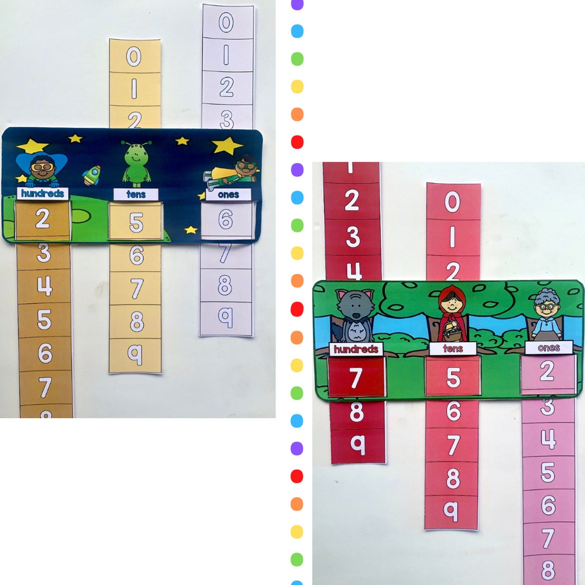 Place Value Sliders Hundreds, Tens, and Ones - Etsy