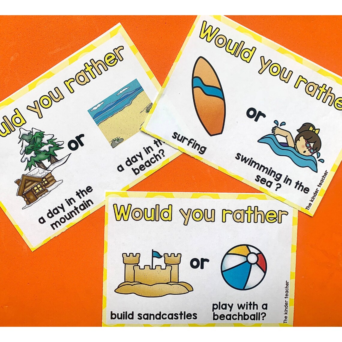 Would You Rather Question Cards - SUMMER - Etsy