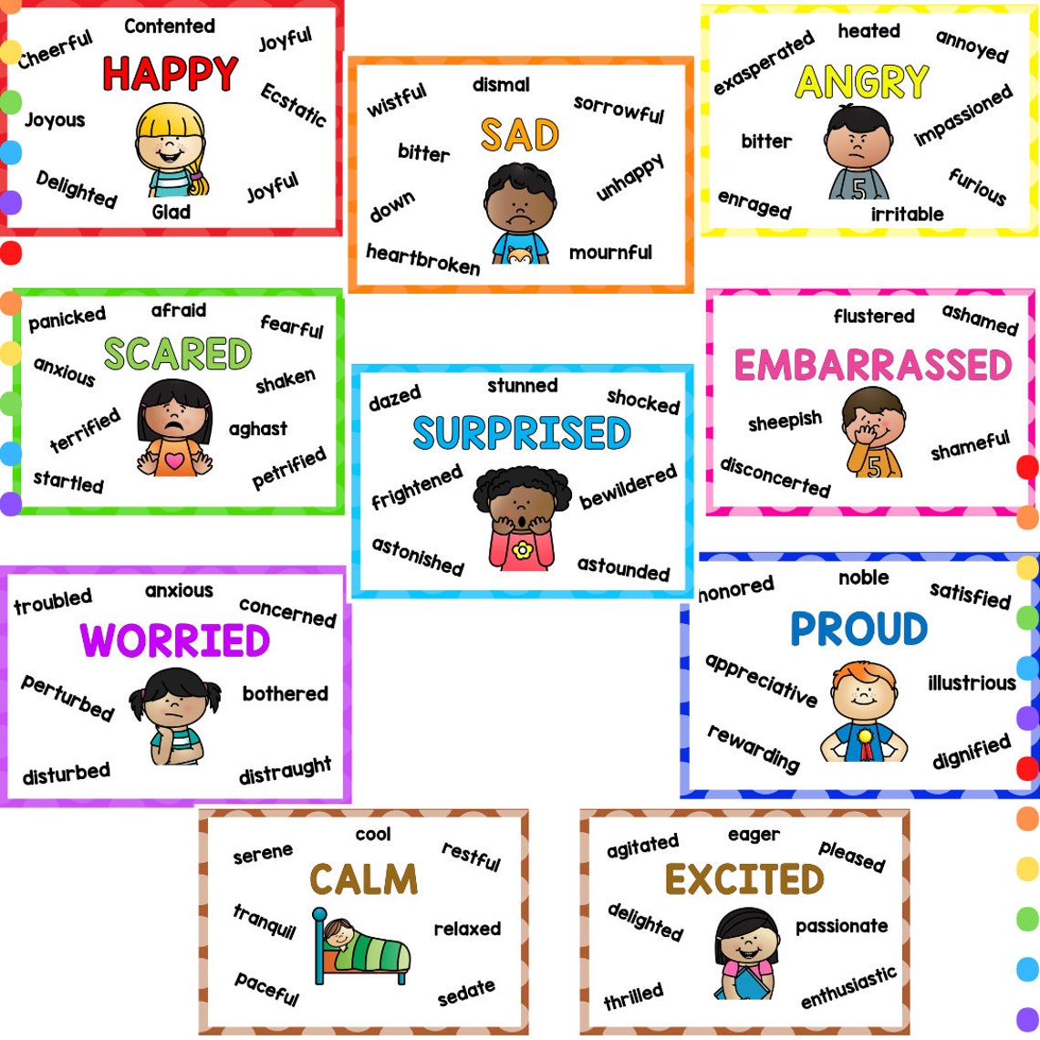 Parts of the Speech - ADJECTIVES - Posters and Worksheets - Etsy
