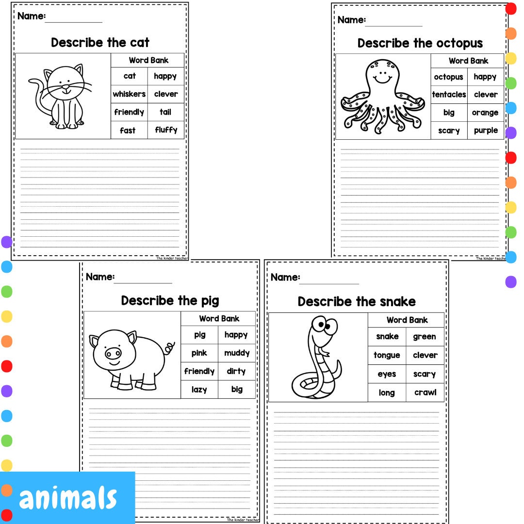 Descriptive Writing Booklet . Early Years Writing - Etsy