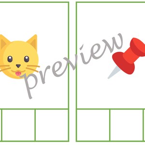 CVC Words Phoneme Frame Cards - Etsy