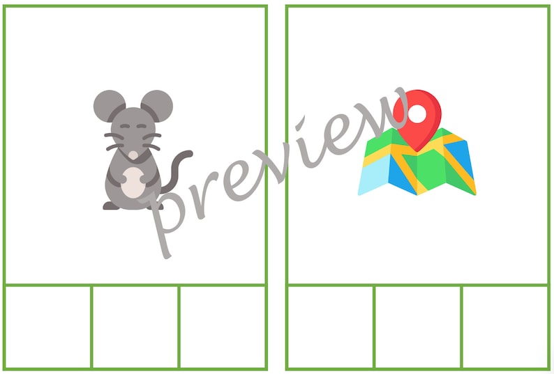 CVC Words Phoneme Frame Cards - Etsy