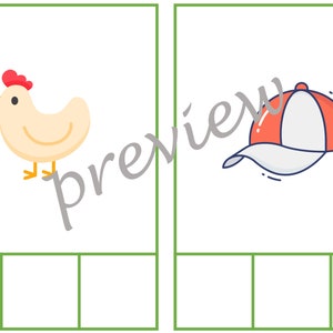 CVC Words Phoneme Frame Cards - Etsy