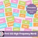 First 100 High Frequency Words Flashcards - Etsy UK