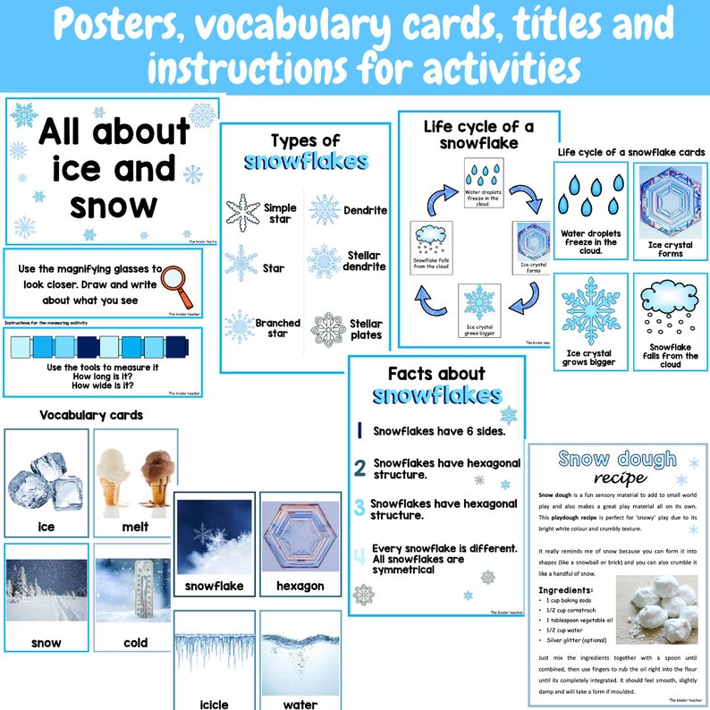 All About Ice and Snow- Investigation Science Center for Preschool - Etsy