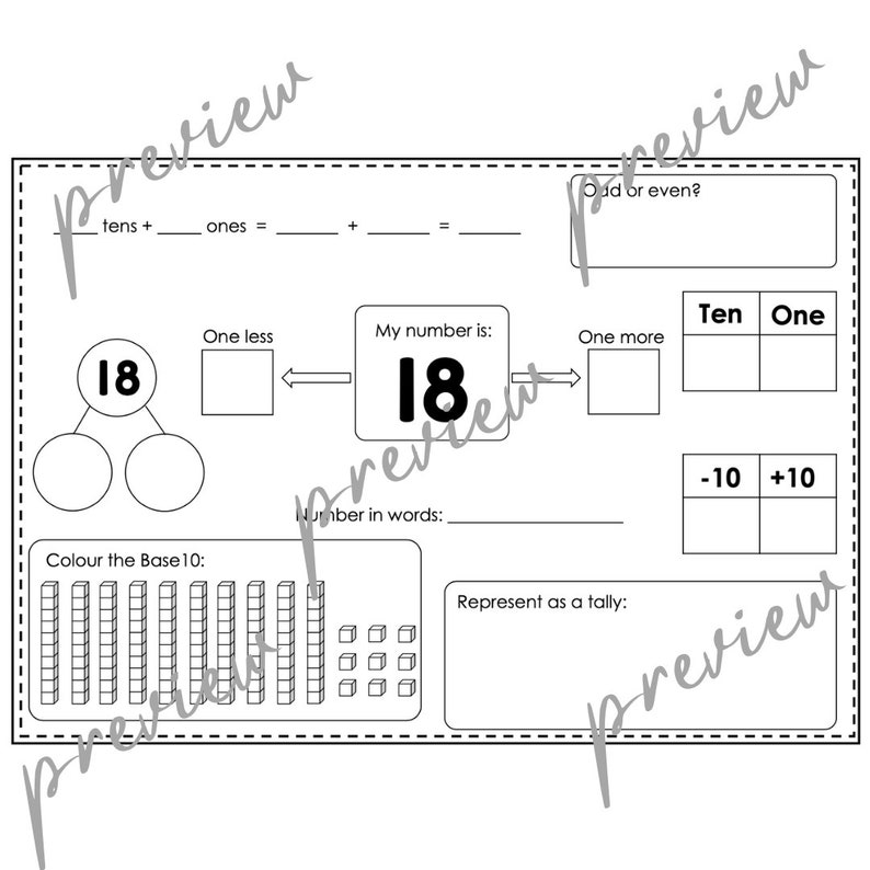 All About Numbers (from 0 to 20) - Etsy