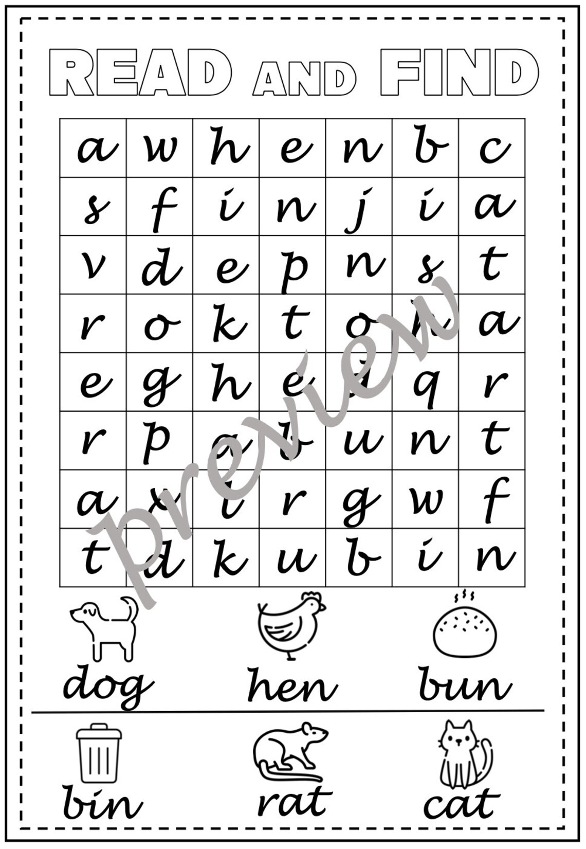 CVC Words Booklet - Etsy