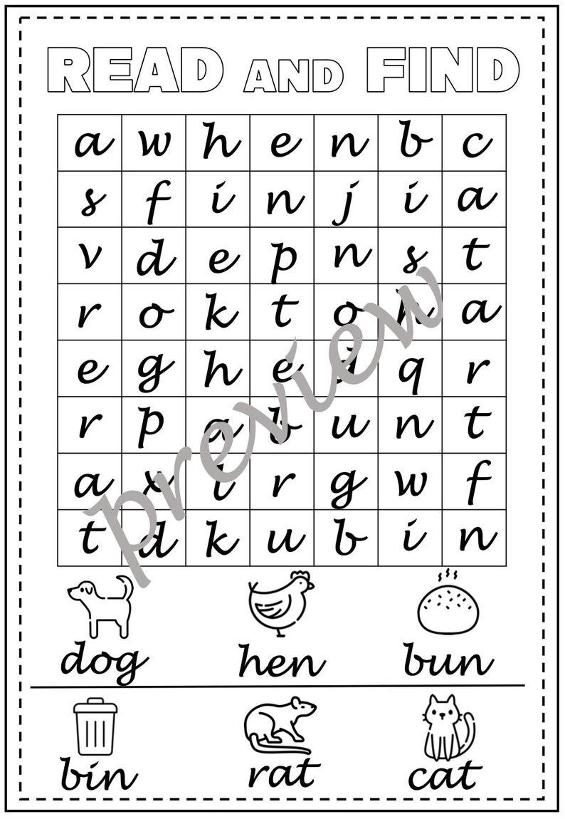 CVC Words Booklet - Etsy
