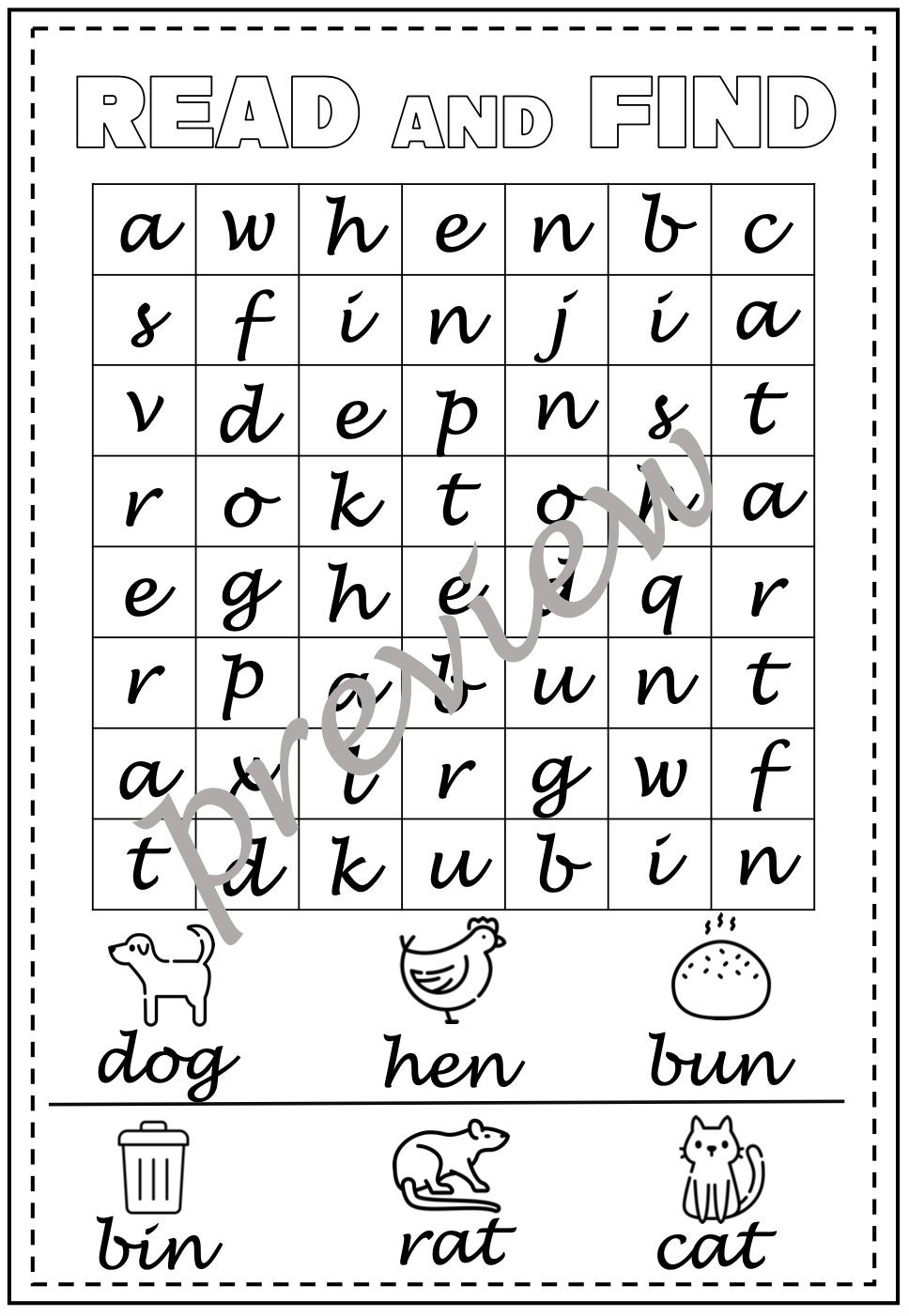 CVC Words Booklet - Etsy