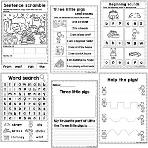 Three Little Pigs - Literacy Activity Booklet - Etsy